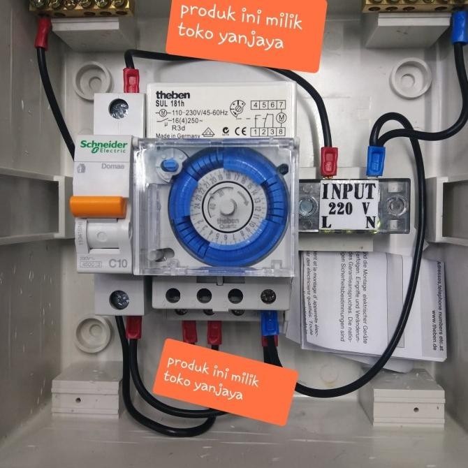 Jual Panel Lampu Otomatis Timer Theben Box Mcb 1p10a Shopee Indonesia