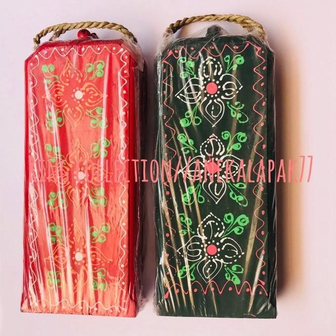 Jual Mainan tradisional congklak lipat motif + 100 kerang | Shopee ...