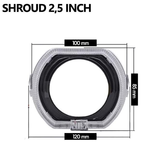 Jual Shroud Angel Eyes BiLED Projector Tipe BMW Full 2.5 Inch 3 Inch DC ...