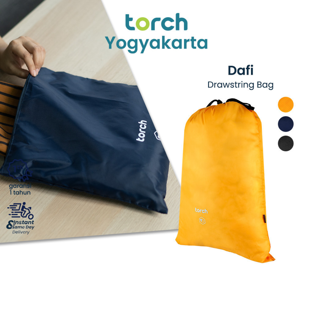 Jual TORCH Dafi Drawstring Bag Clothes Pack Travel Organizer Tas Baju ...