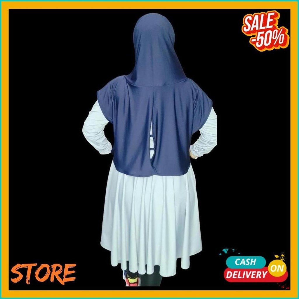 Jual Crop Top Rompi Hijab Sporty Jersey Wanita Oversize (Cod) | Shopee ...
