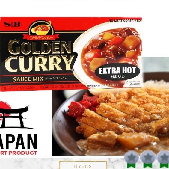 Jual Golden Curry Extra Hot Kari Japan Katsu Kari Sauce Saus Kare 220 ...