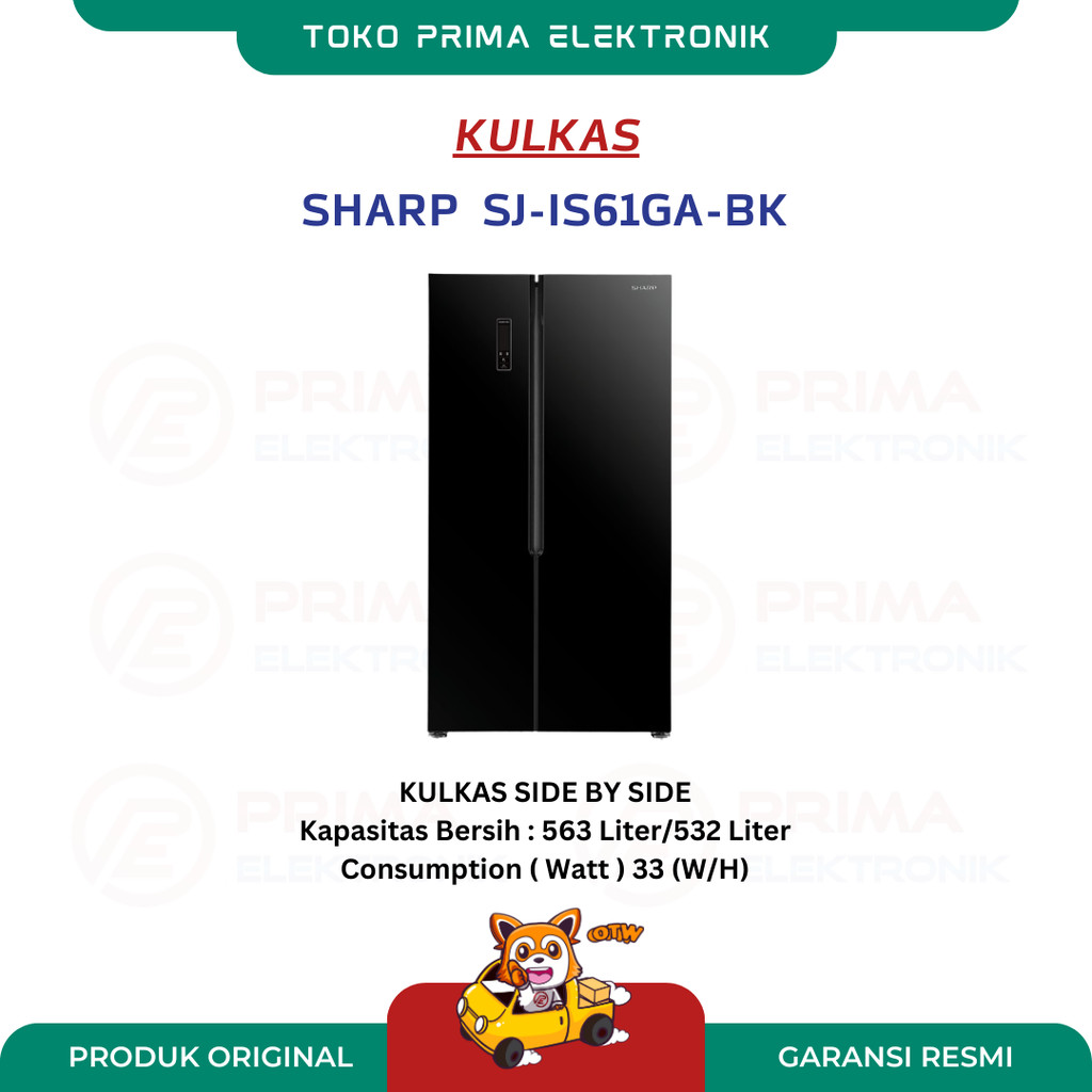 Jual SHARP KULKAS SIDE BY SIDE SJ-IS61GA-BK | Shopee Indonesia