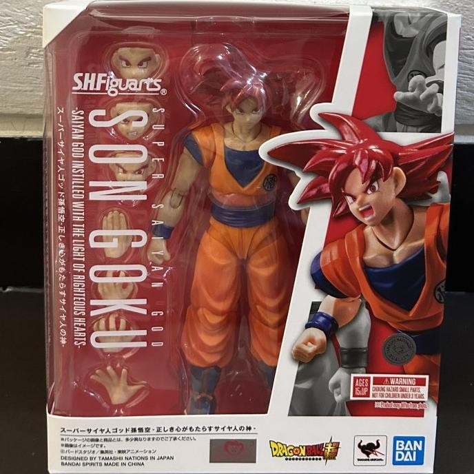 Jual SHF SUPER SAIYAN GOD SON GOKU SAIYAN GOD INSTILLED WITH THE LIGHT ...