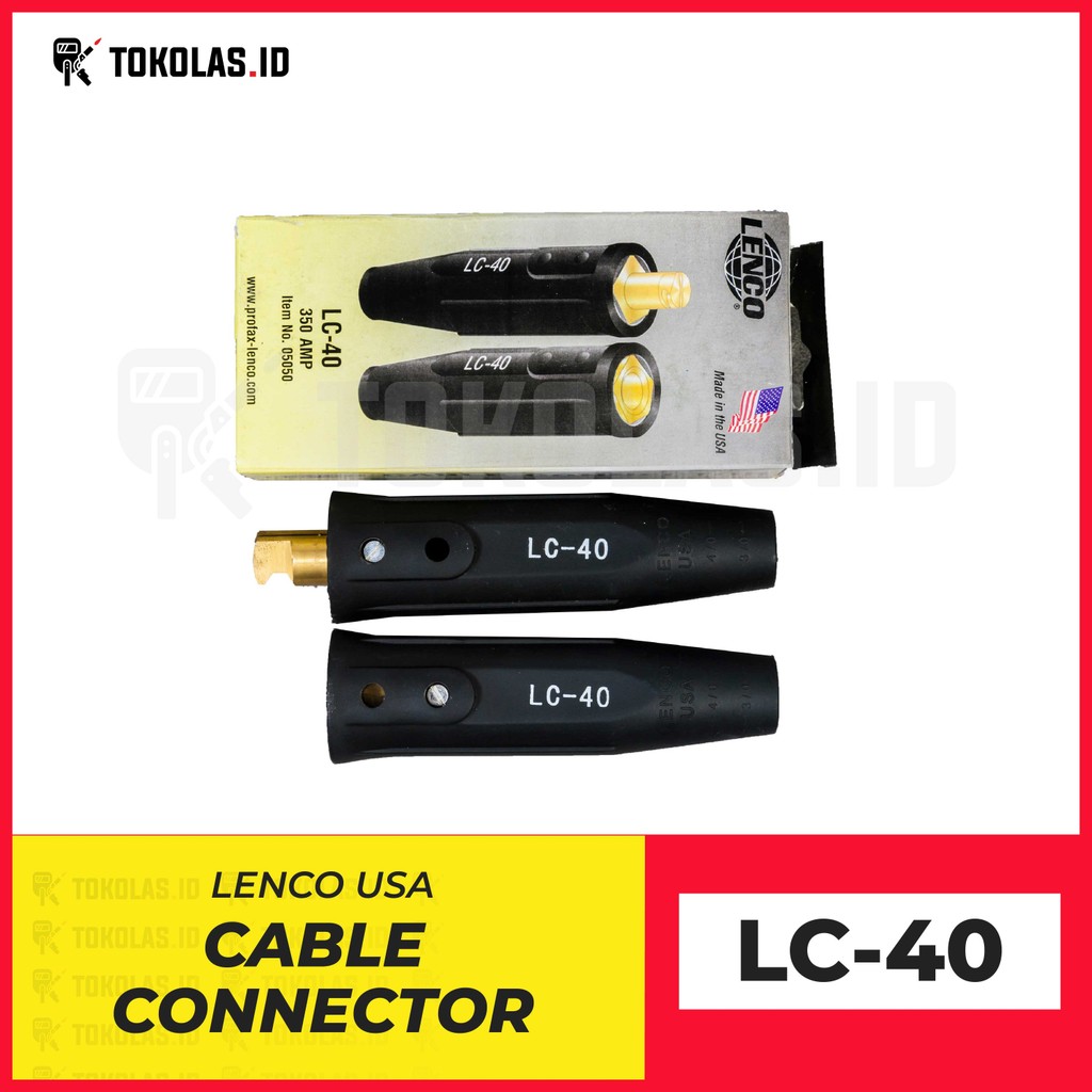 Jual LENCO Cable Connector LC 40 Kabel Konektor Las 50-70 Male Female ...