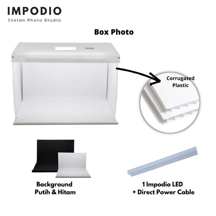 Jual Mini Studio Box Photo Ukuran A1 - (Paket Dengan Alasfoto) | Shopee ...