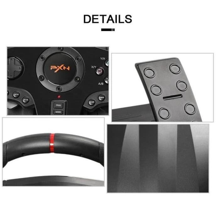 Jual Sale! Pxn V900 Pc Racing Wheel Race Steering Wheel With Pedals ...