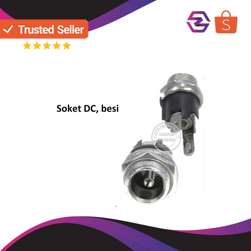 Jual Socket soket cover DC adaptor power bulat drat besi | Shopee Indonesia