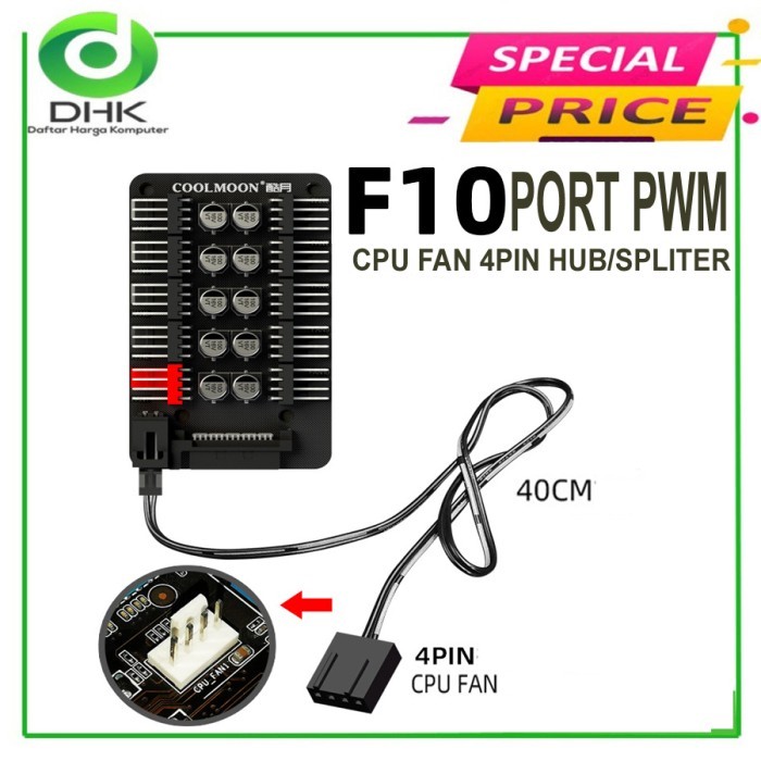 Jual Hub Fan Pwm Sata 10 Port Spliter | Shopee Indonesia