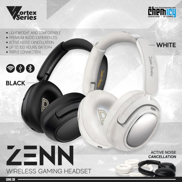 Jual Vortex Series Zenn Series Tri-Mode Wireless Gaming Headphone With ...