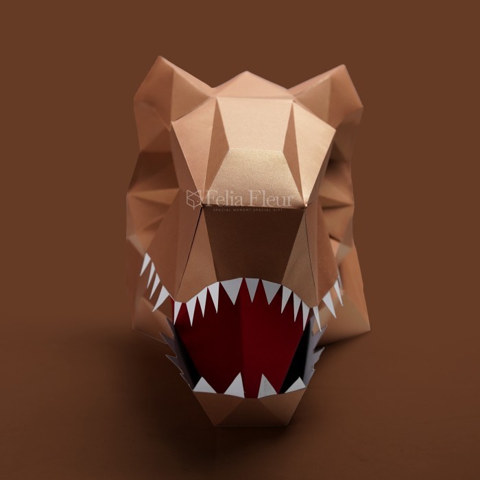 Jual Papercraft Topeng Dinosaurus Mask Premium 3D Unik Hiasan Lemari ...