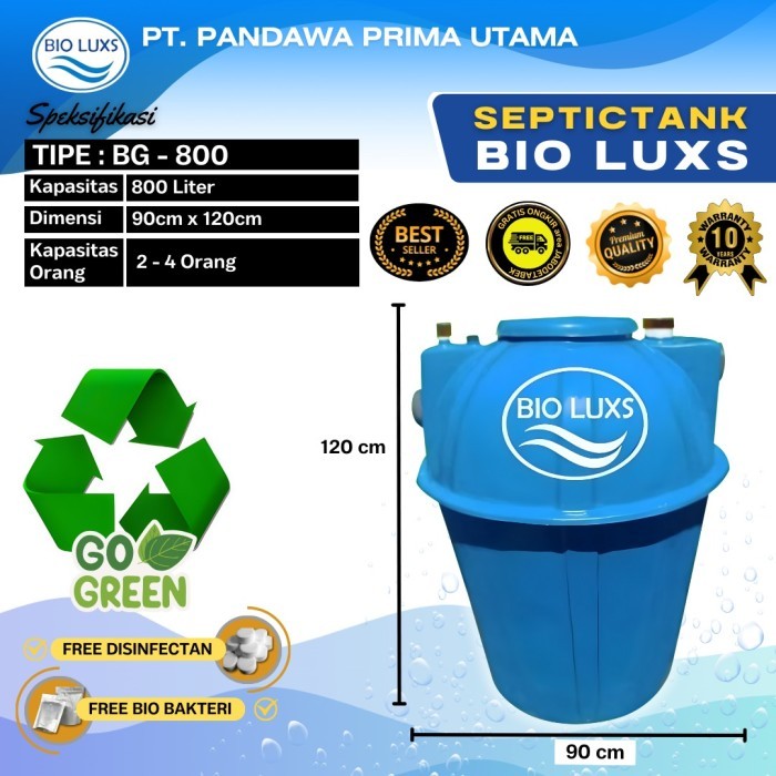 Jual Ready Septic Tank Bio,Biotech, Biofil, BioLuxs Tipe BG 800 liter ...