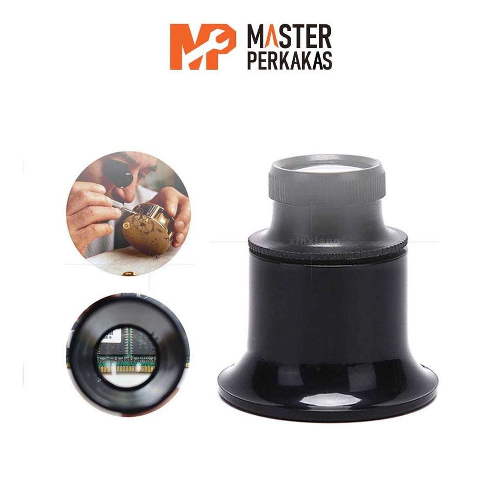 Jual Kaca Pembesar Eye 20X AG87 MP / Lup Mata Loop Servis Jam Tangan Jepit Kelopak Lensa ...