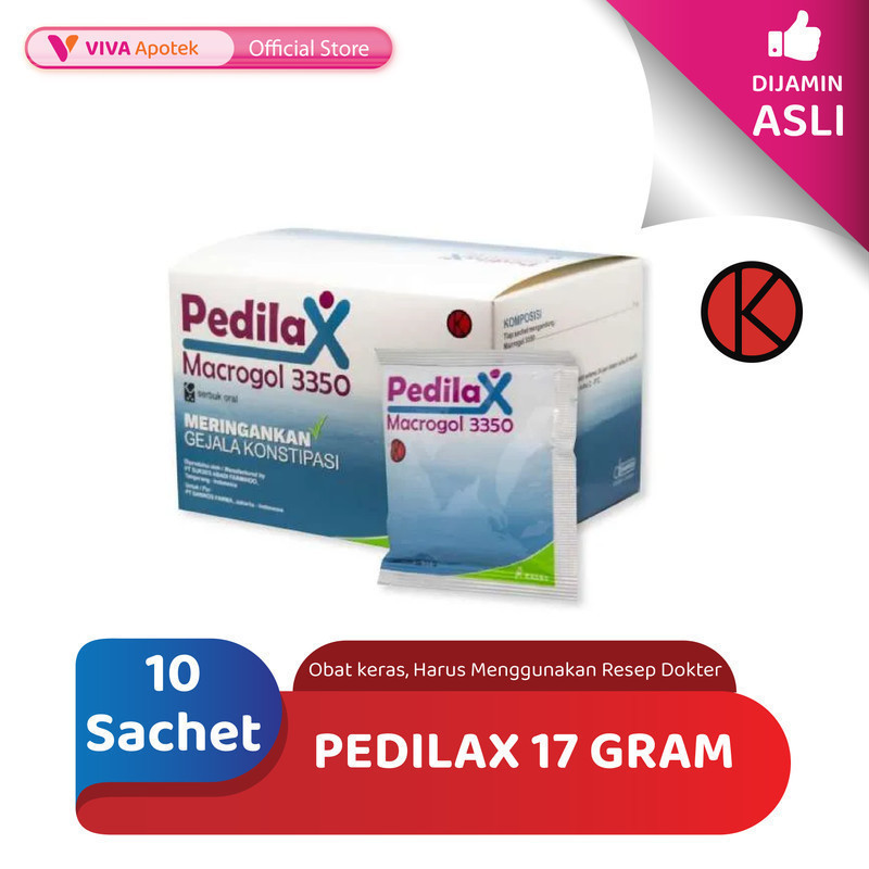Jual Pedilax 17 Gram / Macrogol 3350 / Konstipasi (10 Sachet) | Shopee ...
