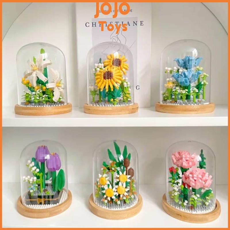 Jual JOJO Bouquet Plant Brick Block DIY Tanaman Bricks Flower Teratai ...