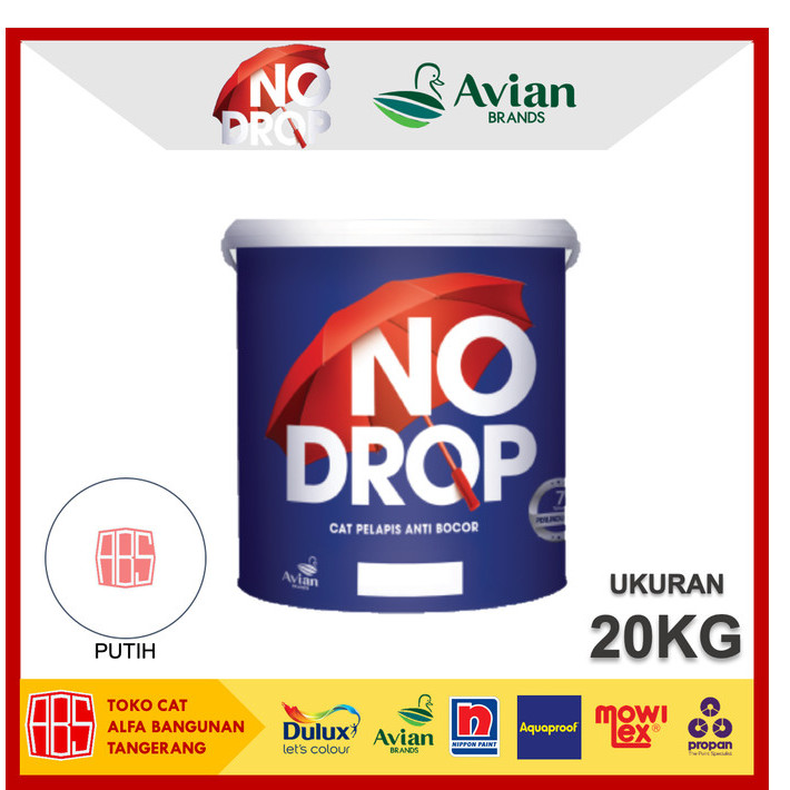 Jual Masih Ada Cat No Drop 20Kg - Cat Pelapis Anti Bocor Waterproofing - Putih 009 | Shopee ...