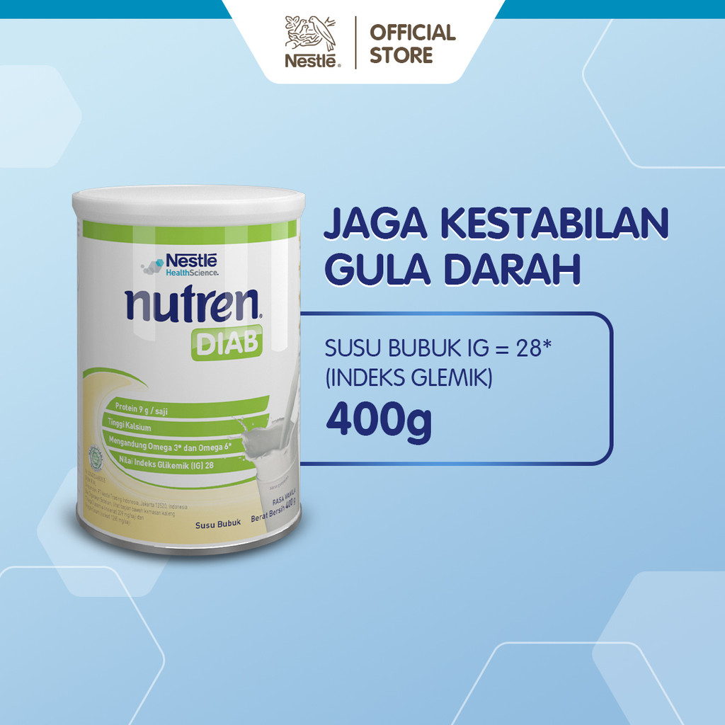 Jual NESTLE Nutren Diab Susu Diabetes Vanila Kaleng 400g | Shopee Indonesia