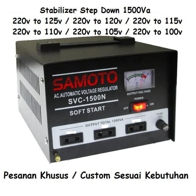 Jual Stabilizer Step down perubah 220v ke 100v 110v 120v 1500va ...