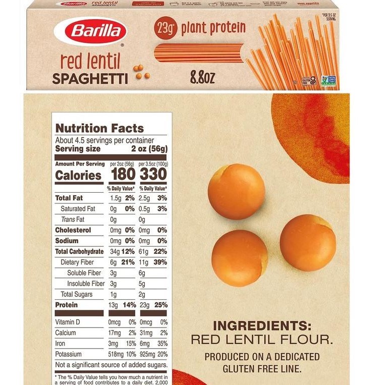 Jual Barilla Red Lentil Pasta, Plant Based, High Protein, Gluten Free ...