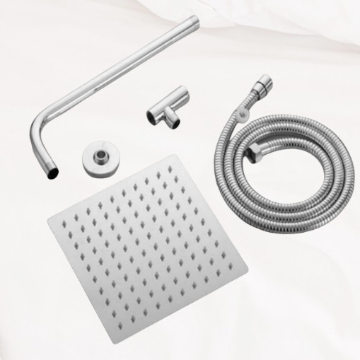 Jual PAKET LENGKAP HEAD SHOWER STENLIS 8 INCH/KRAN CABANG/SHOWER MANDI ...