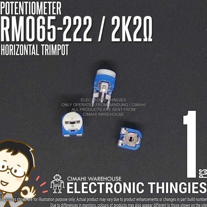 Jual Murah (20) 222 2K2 2.2K TRIMPOT VARIABLE RESISTOR HORIZONTAL RM ...