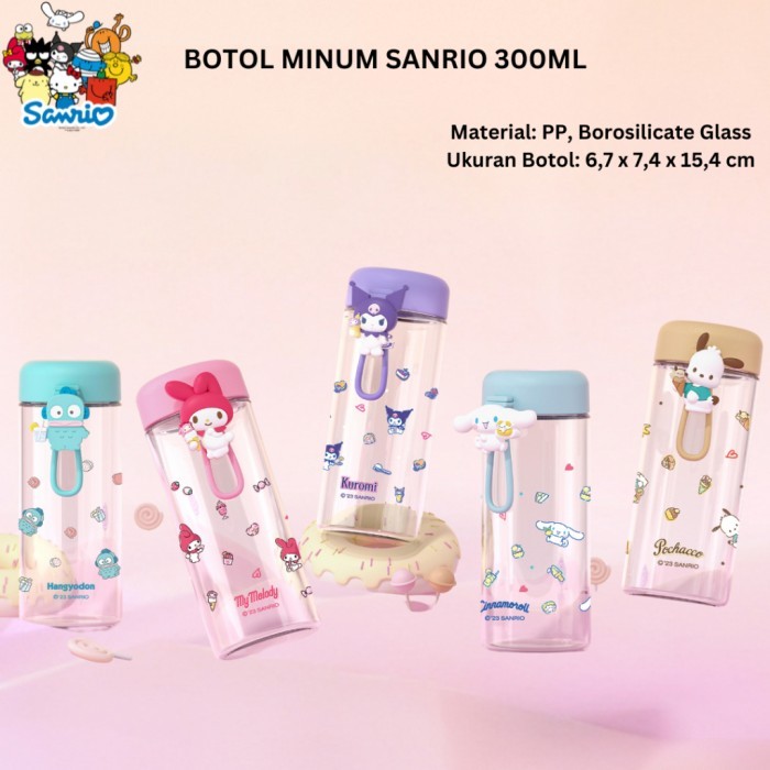 Jual Botol Minum Karakter Sanrio Anak 300mL Teguk BPA Free Cinnamoroll ...