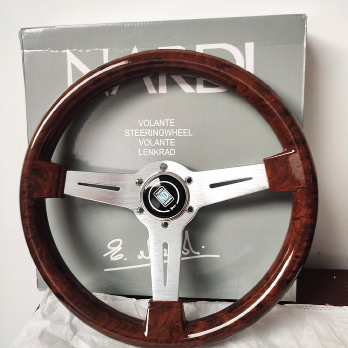 Jual Stir Import Nardi Torino Wood Kayu Classic Klasik Silver/Hitam ...