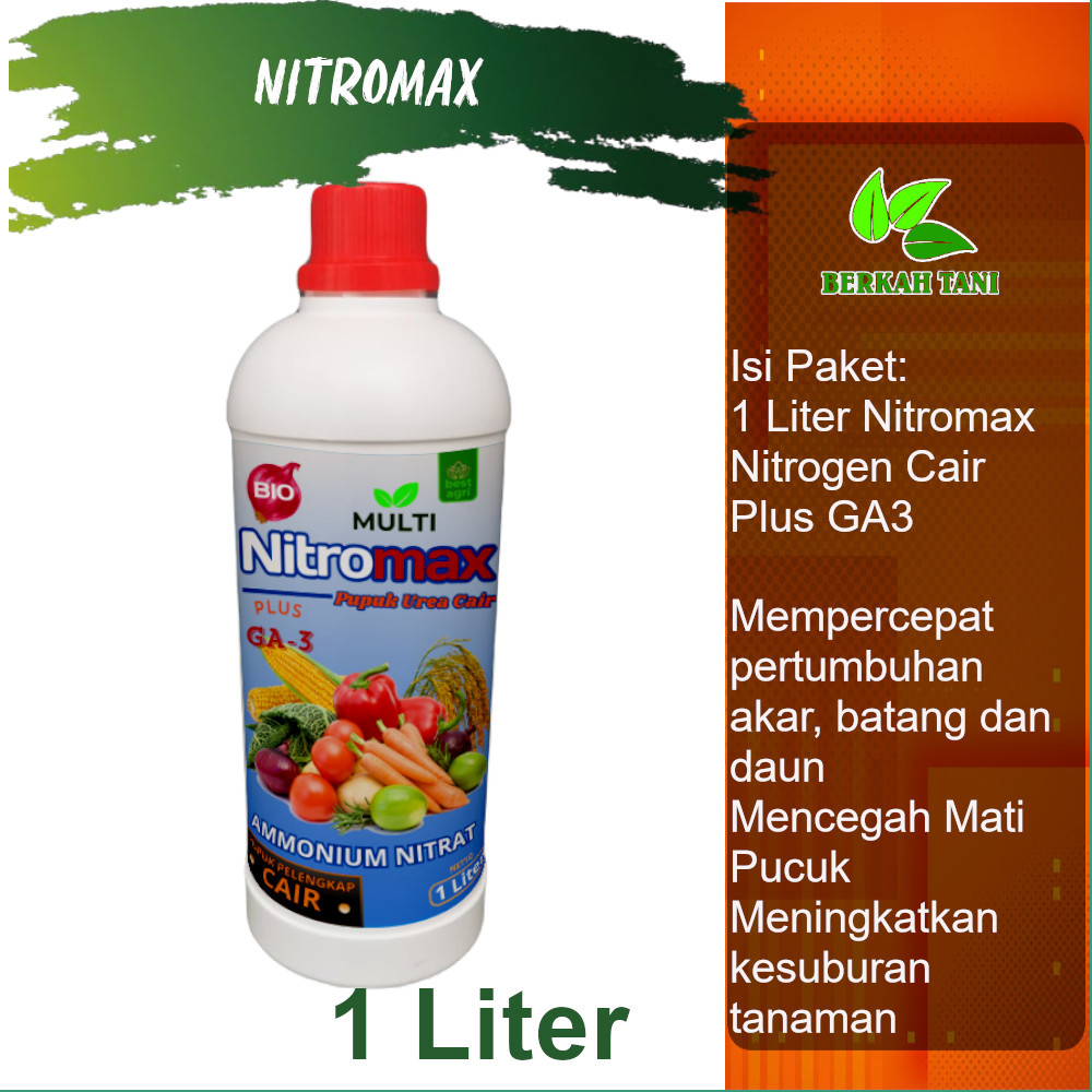 Jual Nitromax 1 Liter Pupuk Nitrogen Cair Pertumbuhan Tanaman | Shopee ...