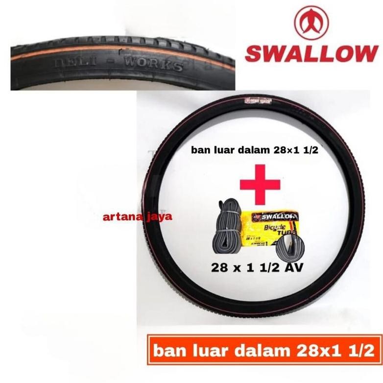 Jual Racun Shopee Ban Luar Dalam Becak 28 X 1 1/2 Swallow Cocok Untuk Sepeda Becak Gerobak Io-98 ...