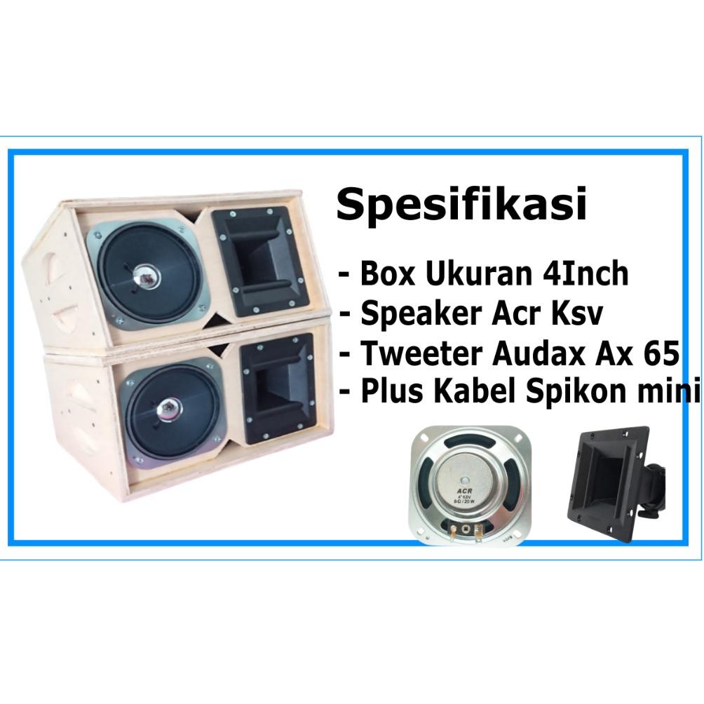 Jual TERMURAH Box Line Array 4 Inch Komplit Speaker Tweter Audax AX 65 ...