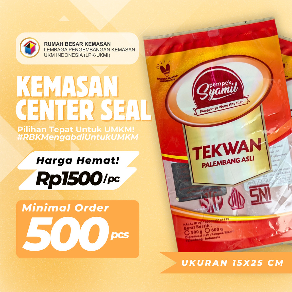 Jual Kemasan Center Seal Plastik UKM Merah Makanan Snack Frozen Food ...