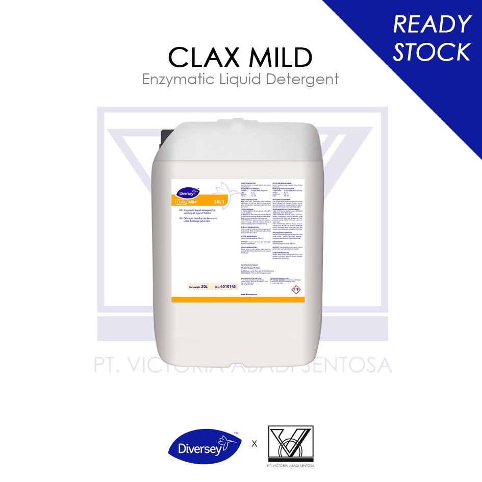 Jual Diversey Clax Mild - Enzymatic Liquid Detergent / Deterjen Low-Temp (20 L) | Shopee Indonesia
