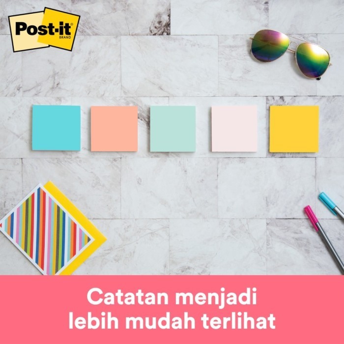 Jual 3M Post-It Sticky Notes Beachside Cafe 654-5Ap Memo 5 Pad 3X3 ...