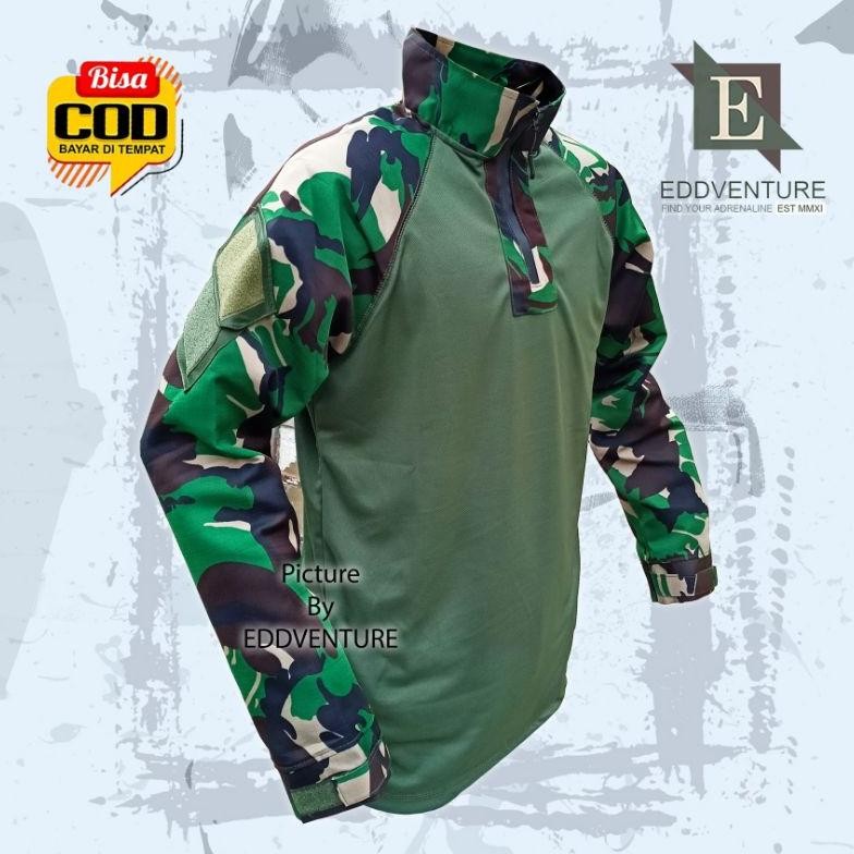 Jual 9.9 Baju Kaos Loreng Doreng Bdu Tni Ad Au Al Tactical Malvinas Kerah Tinggi Turtleneck ...