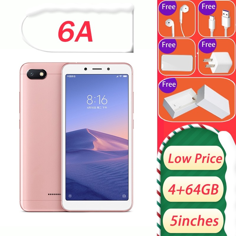 Jual Ponsel Pintar Asli Xiaomi Redmi 6a (Set Lengkap) ROM Global 4/64GB ...