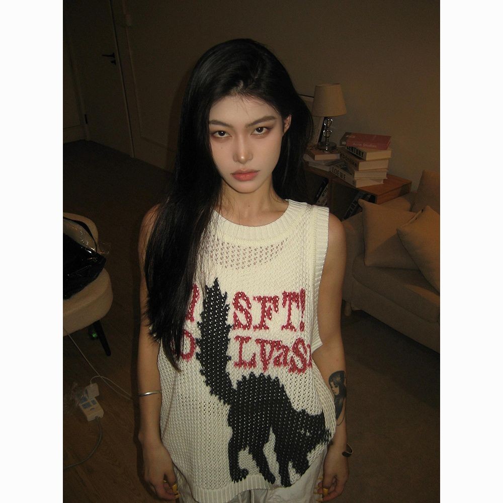 Jual [Crunchy brulee]Rompi rajutan wanita rompi berongga jalan raya ...