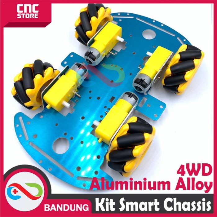 Jual Kit Smart Chassis Alumunium Alloy Chasis 4Wd Rc Mobil Arduino Tkd ...