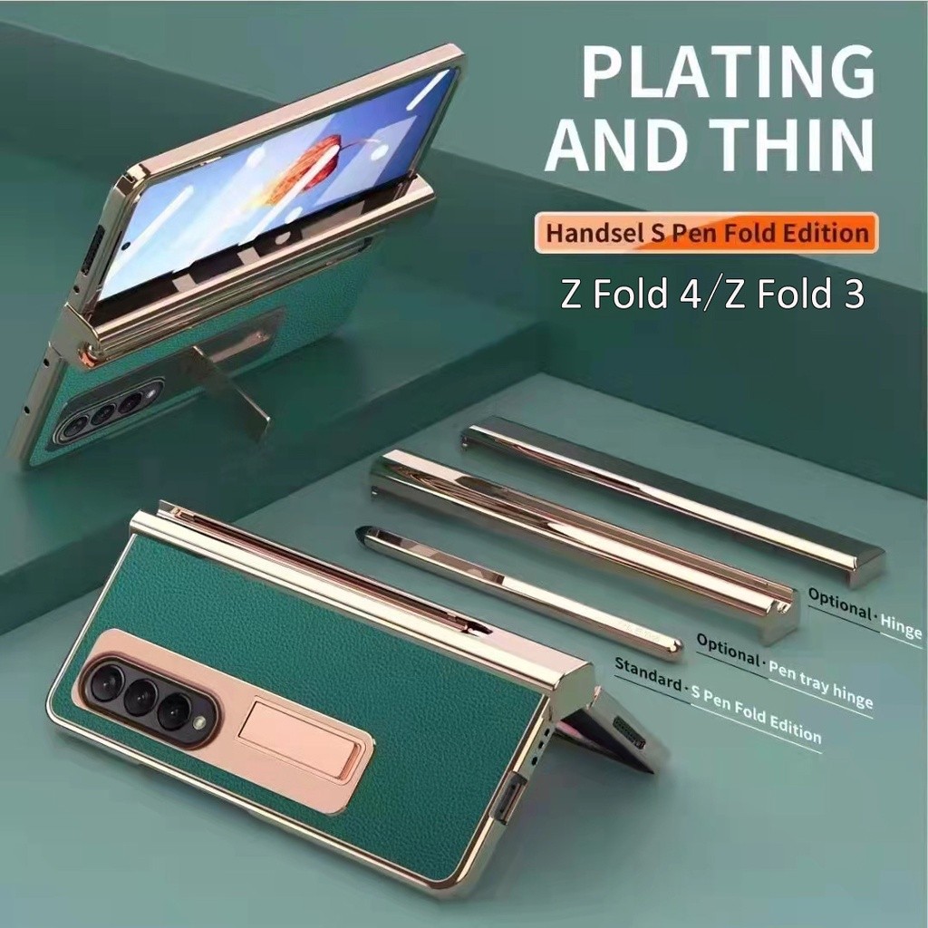 Jual Casing Engsel Lapis Kulit Mewah dengan Pena untuk Casing Samsung Galaxy Z Lipat 5 dengan ...
