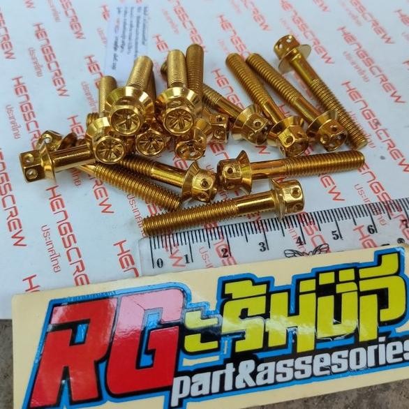 Jual baut probolt gold flower 6x35 drat 10 panjang 35mm ori heng thailand harga satuan | Shopee ...