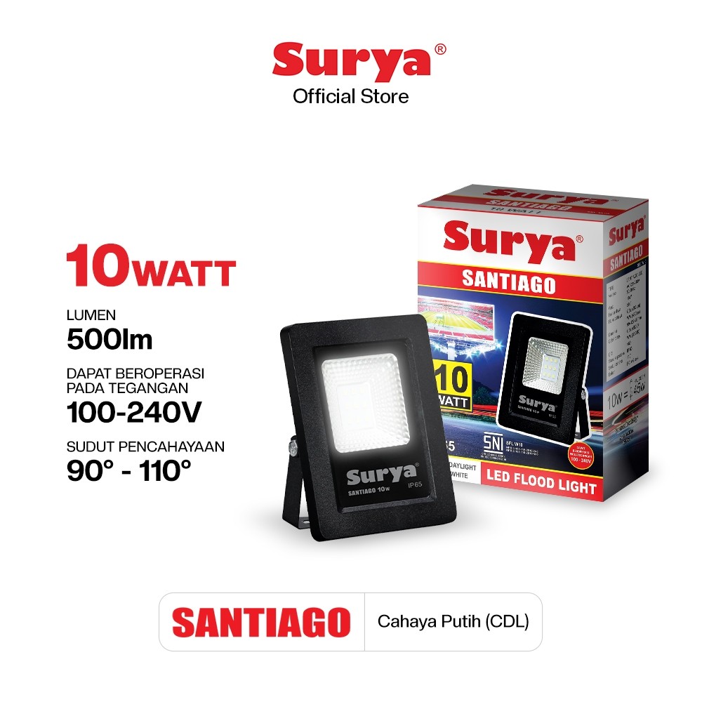 Jual SANTIAGO Surya Lampu Sorot LED FLOOD LIGHT 10W 10 Watt CDL Lampu Tembak - Putih | Shopee ...