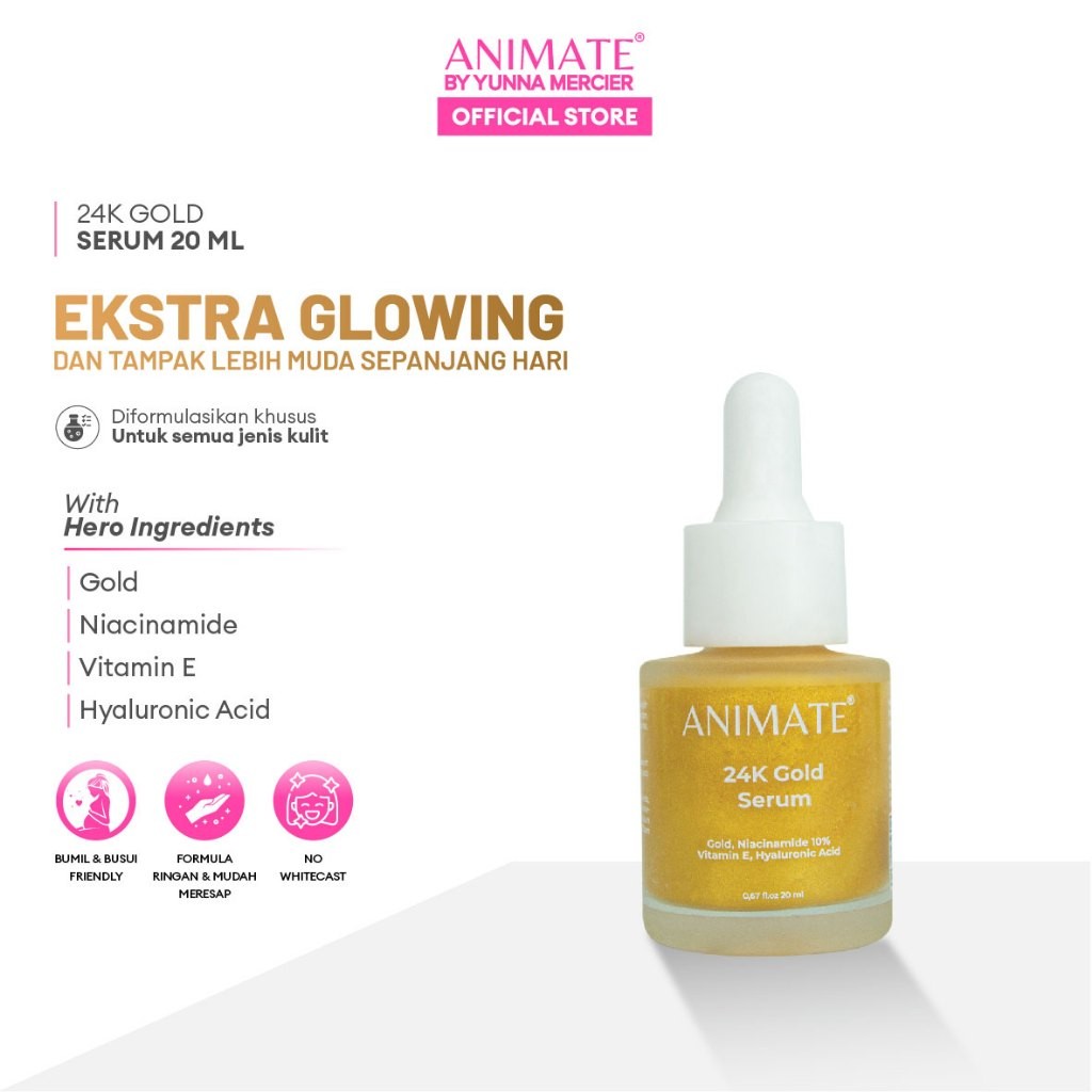 Jual Animate 24K Gold Anti Aging Serum -SG-20ML-01 | Shopee Indonesia