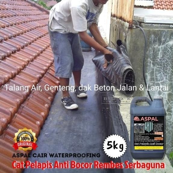 Jual Promo Akhir Bulan Aspal cair 5kg bitumen pelapis anti rembes bocor ...