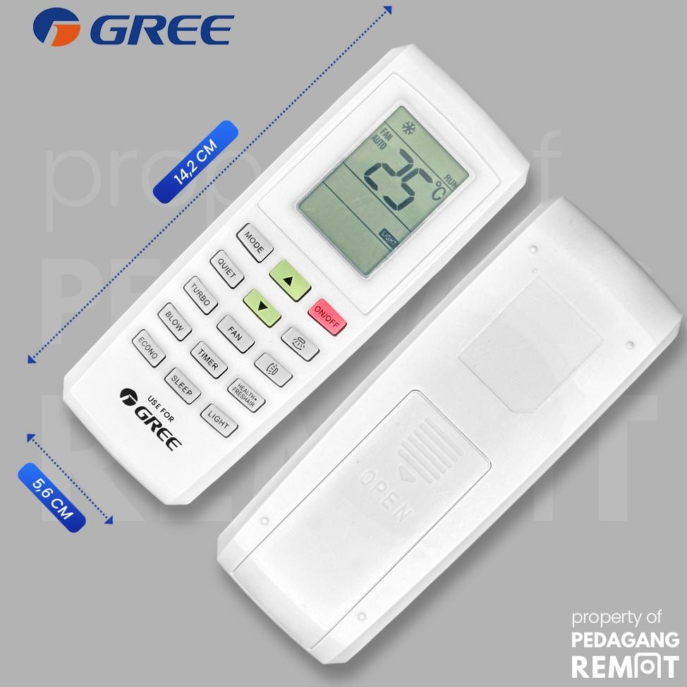 Jual edf-62 Remote AC Gree YV1FB7 / Remot AC Sanyo Aqua Tipe YV1FB7 ...