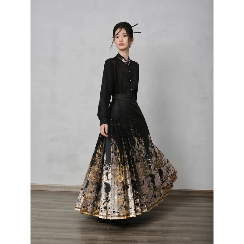 Jual [Golden Scale Banquet] Original Hanfu Ming Weaving Gold Imitation ...
