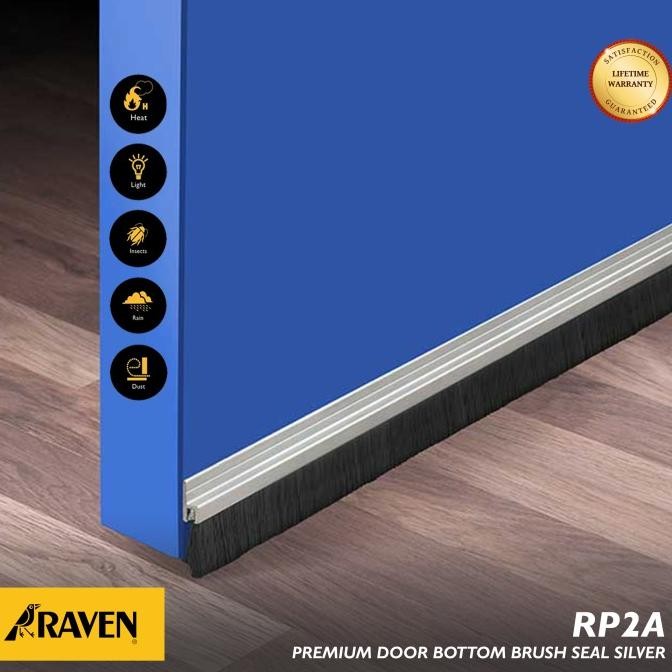 Jual RAVEN DOOR BOTTOM BRUSH SEAL RP2A SILVER/PENUTUP CELAH BAWAH PINTU ...