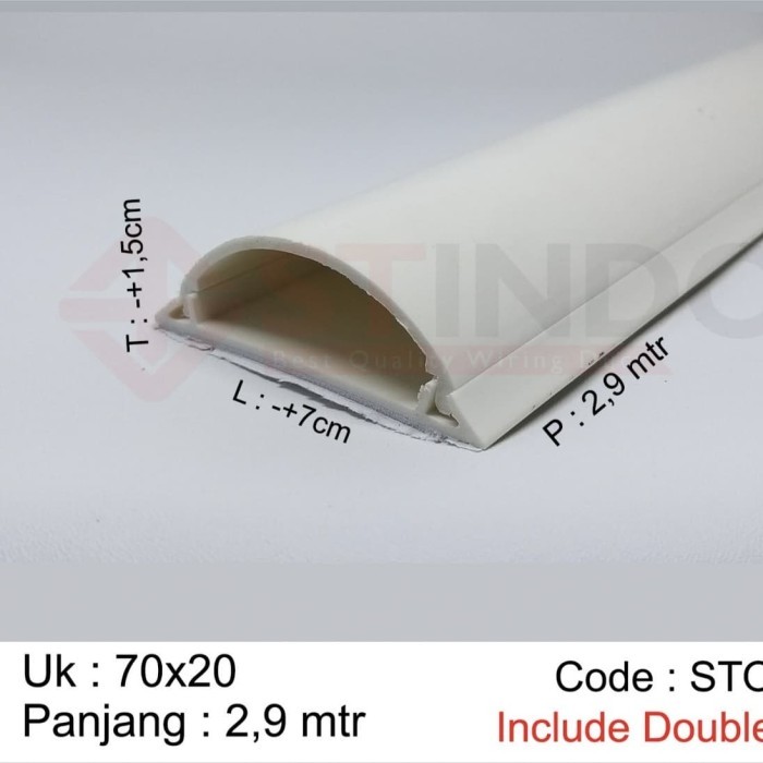 Jual kabel duck oval / floor duck 70x20 berikut lem | Shopee Indonesia