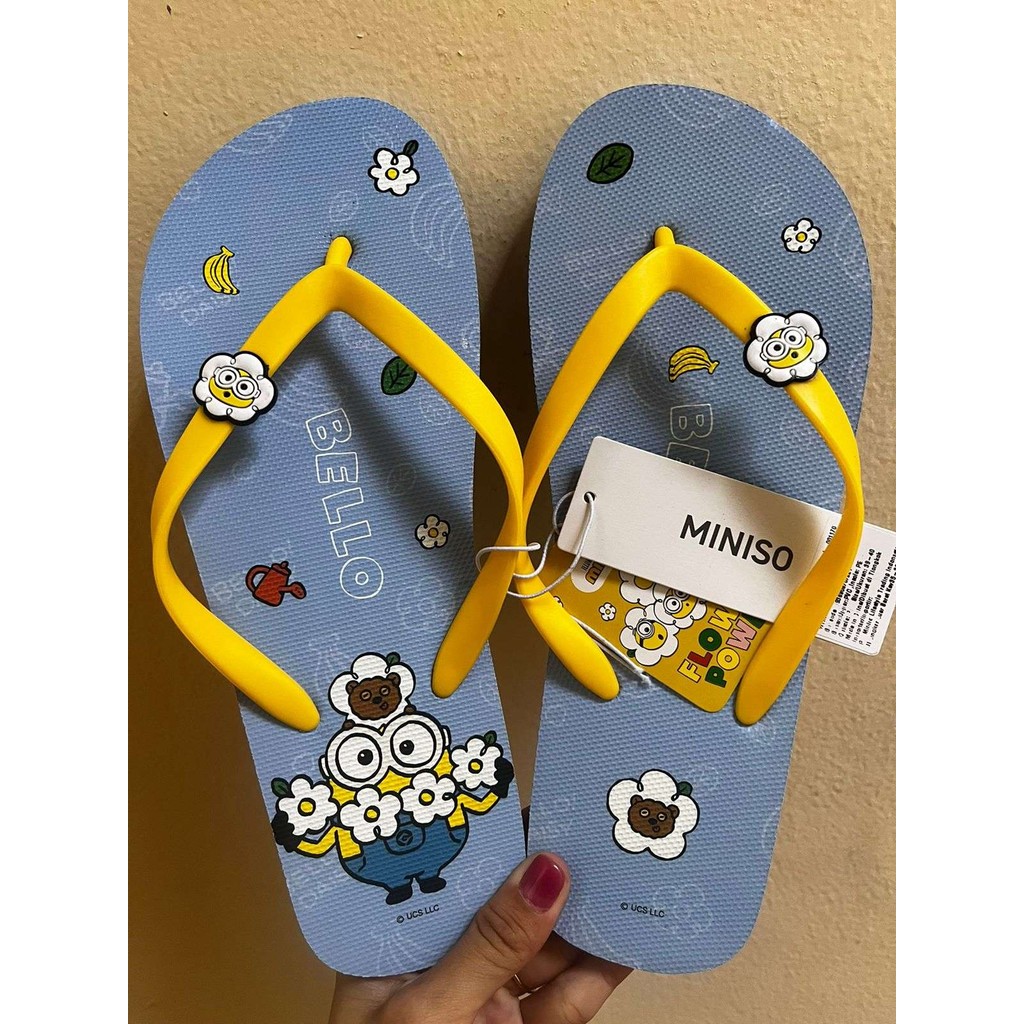 Jual Sandal Miniso Minions Slippers Sandal Minion Flipflops | Shopee ...