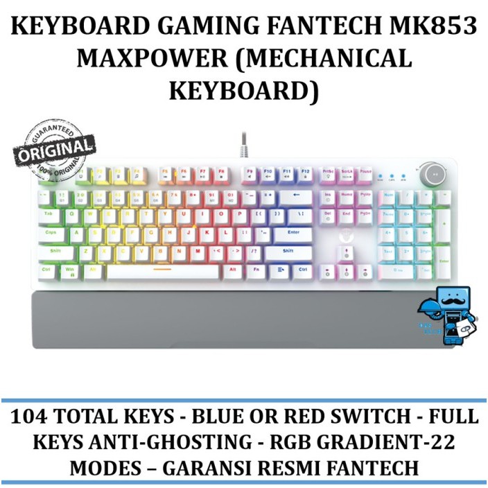Jual READY!! Keyboard Gaming Fantech Mk853 Maxpower (Mechanical ...