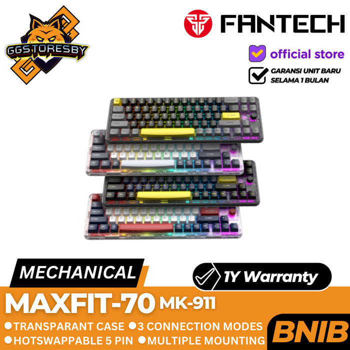Jual READY!! FANTECH MAXFIT70 MK911 65% WIRELESS Mechanical Keyboard ...