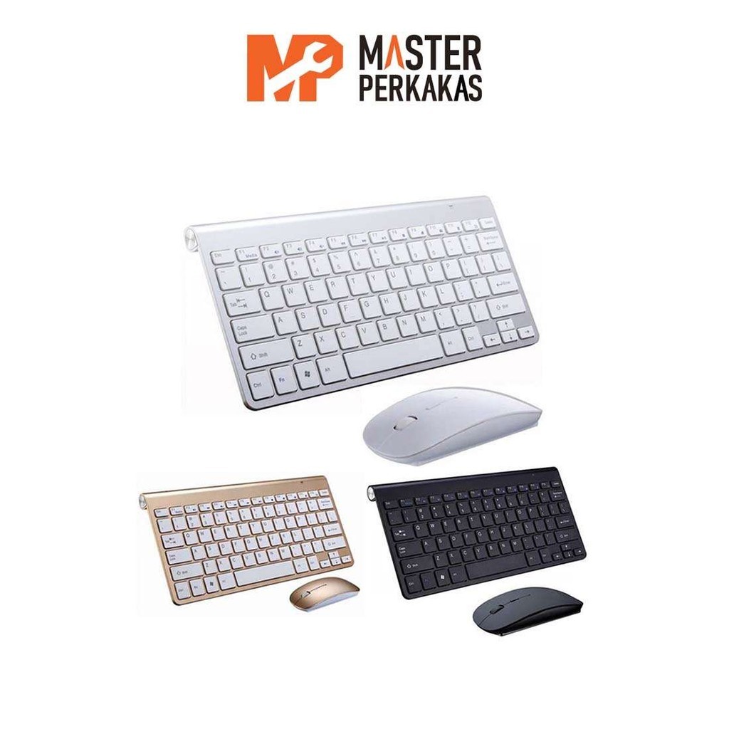 Jual Paket Keyboard Mouse Wireless MP / Silent Style Elegan | Shopee ...